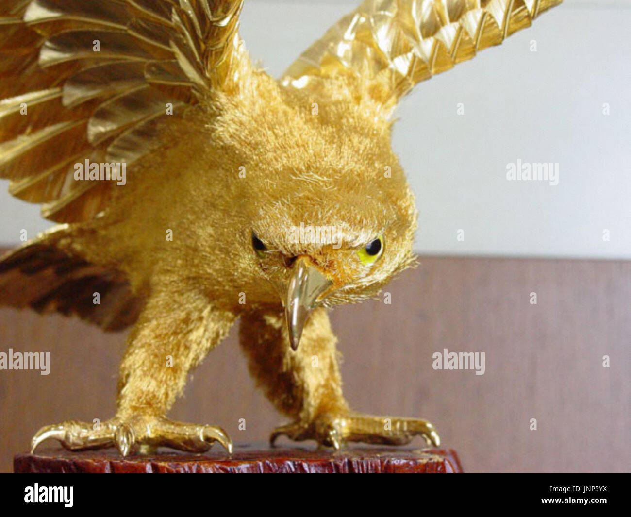 OSAKA, Japan - Photo shows an exquisite golden hawk that was stolen by ...