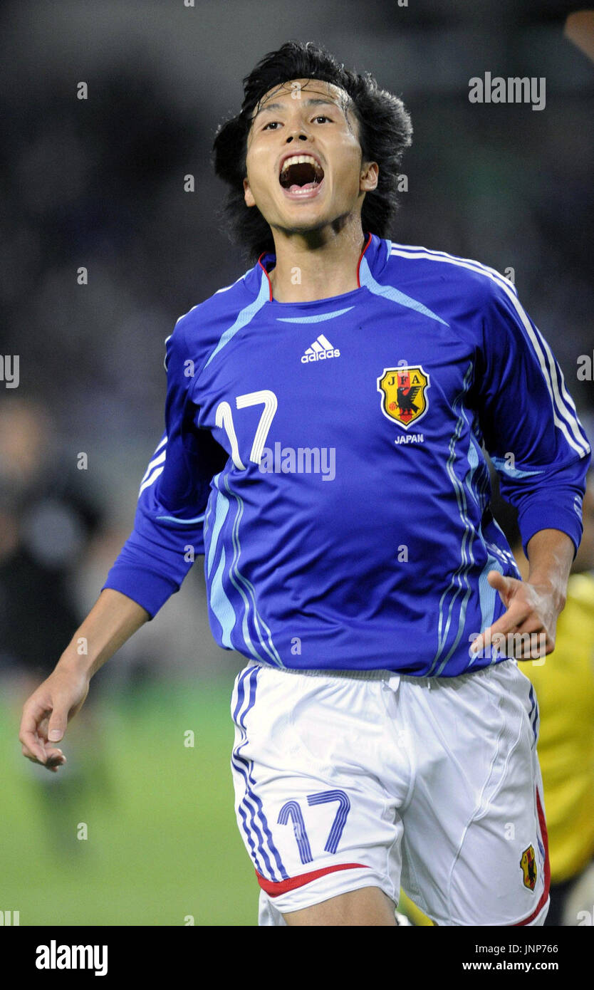 OSAKA, Japan - Japan striker Ryoichi Maeda celebrates after scoring his ...