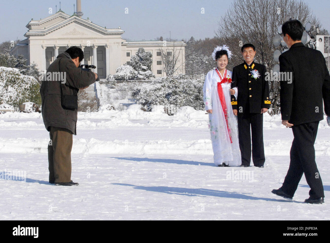 PYONGYANG, North Korea - The winter's first snow fell on Pyongyang from ...