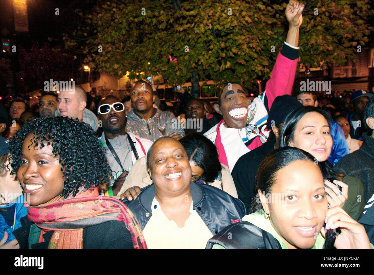 NEW YORK, United States - Residents of Harlem in New York celebrate the ...