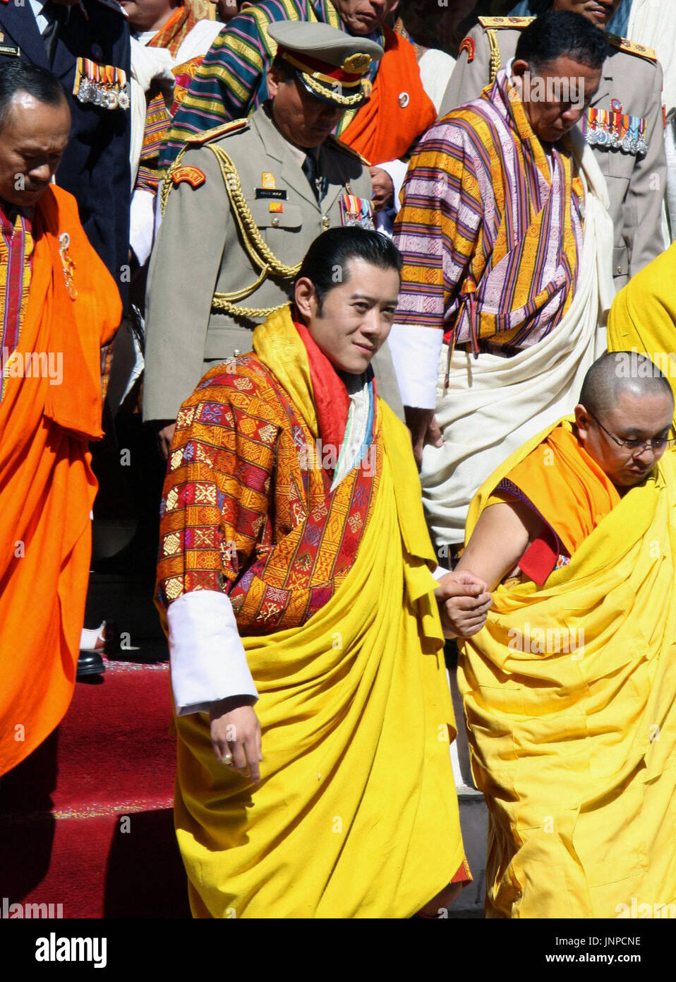 THIMPHU, Bhutan - Bhutan's King Jigme Khesar Namgyel Wangchuck (C ...
