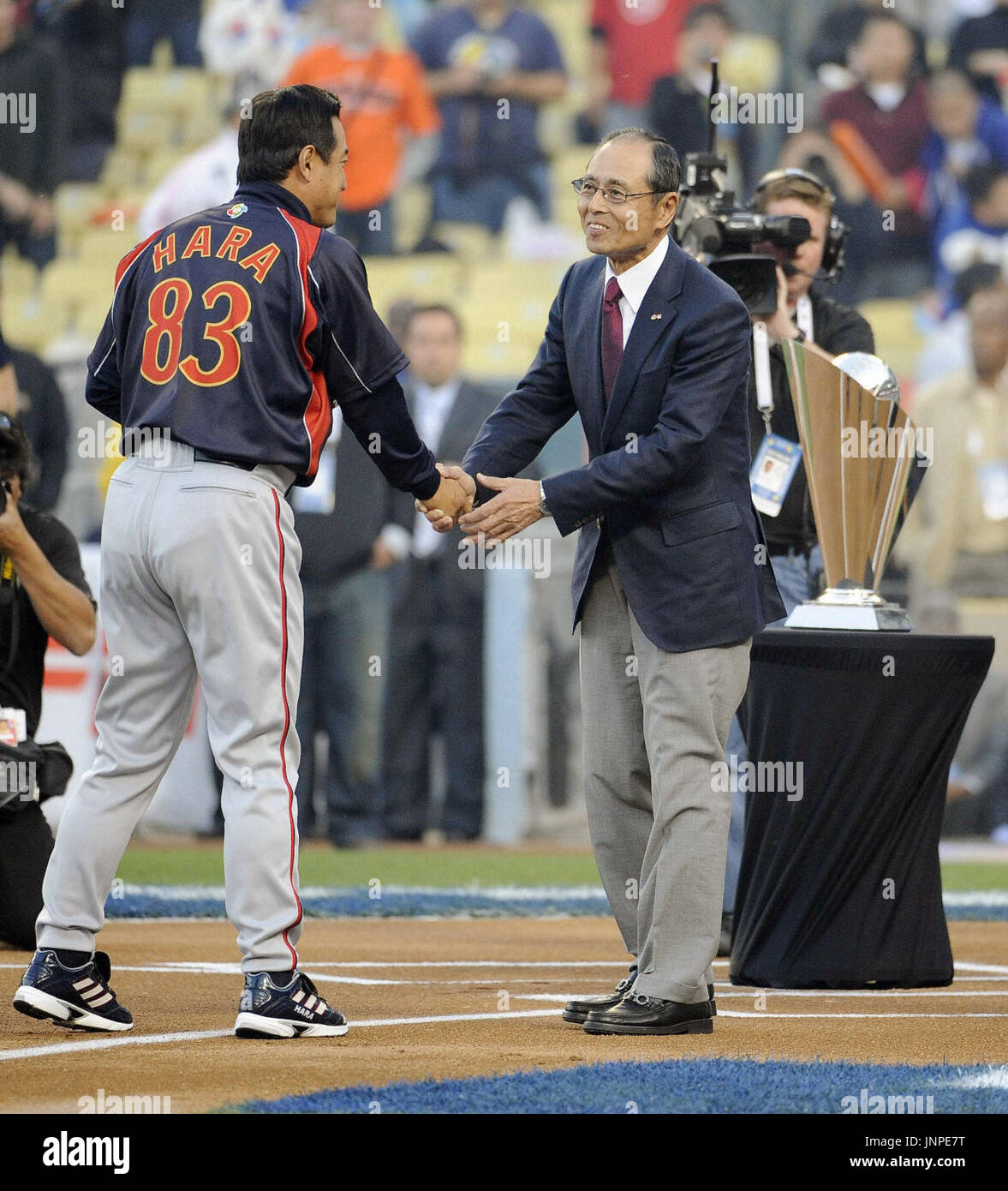 LOS ANGELES, United States - Japan baseball team manager Tatsunori Hara ...