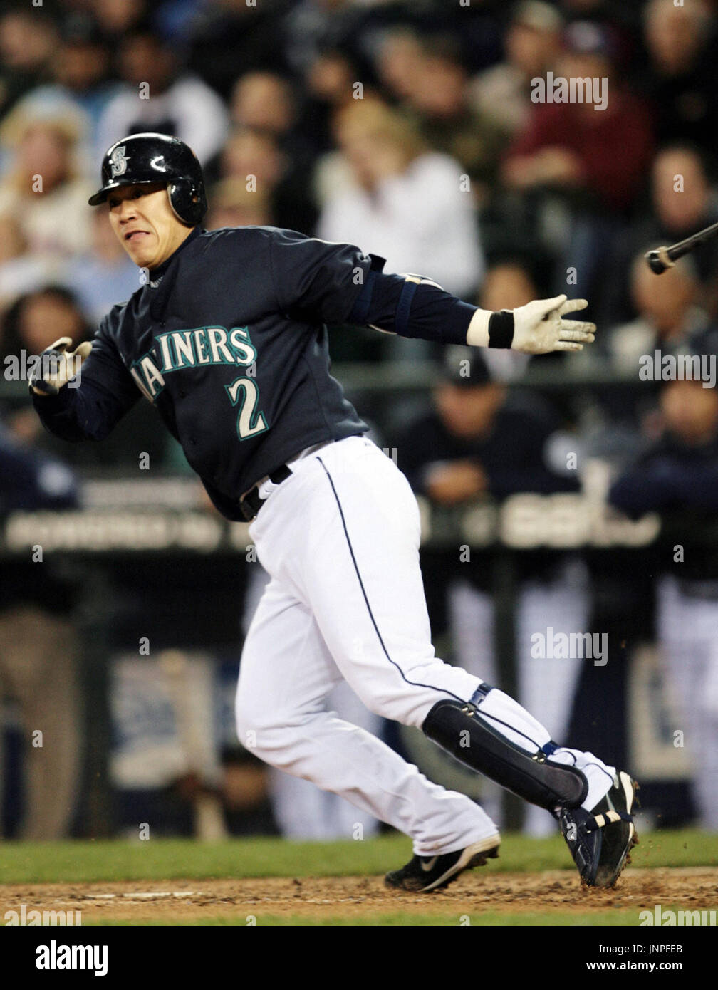SEATTLE, United States - The Seattle Mariners' Kenji Jojima doubles to ...