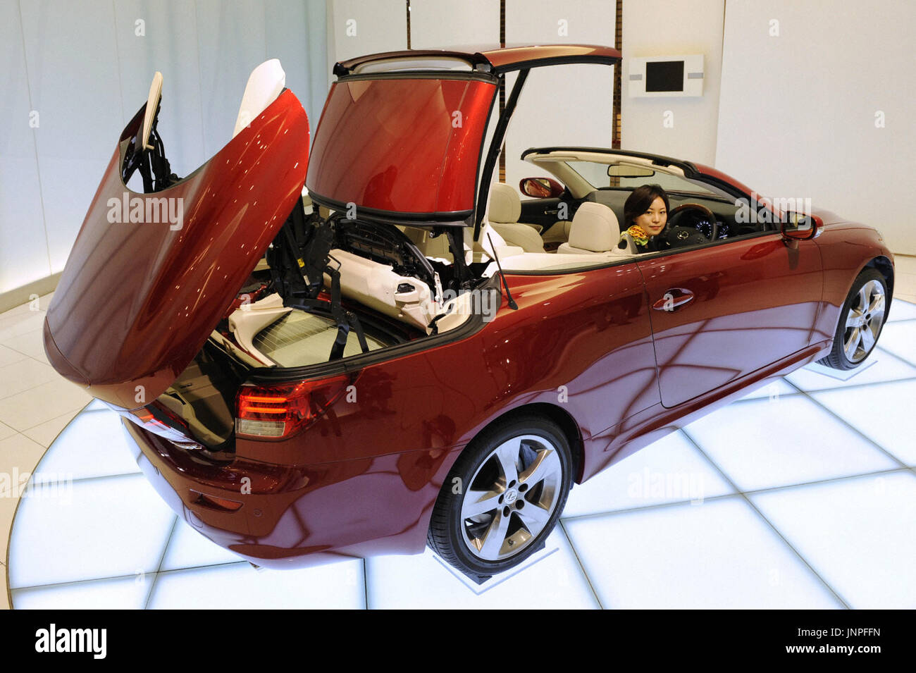 NAGOYA, Japan - Toyota Motor Corp. unveils the IS250C four-seat ...