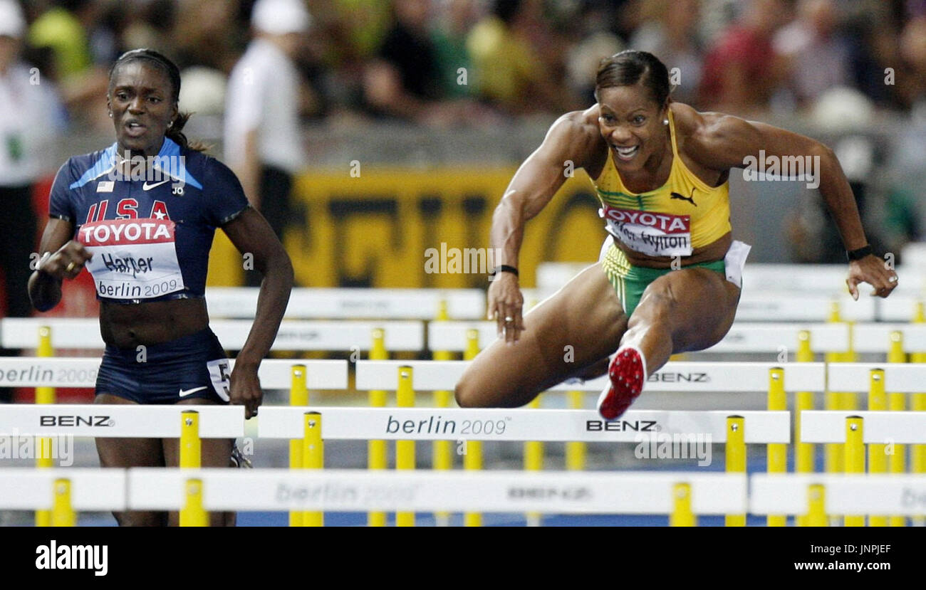 BERLIN, Germany - Jamaican Brigitte Foster-Hilton runs in the final of ...