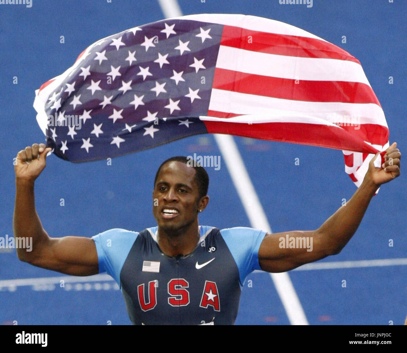 BERLIN, Germany - Dwight Phillips of the United States celebrates after ...