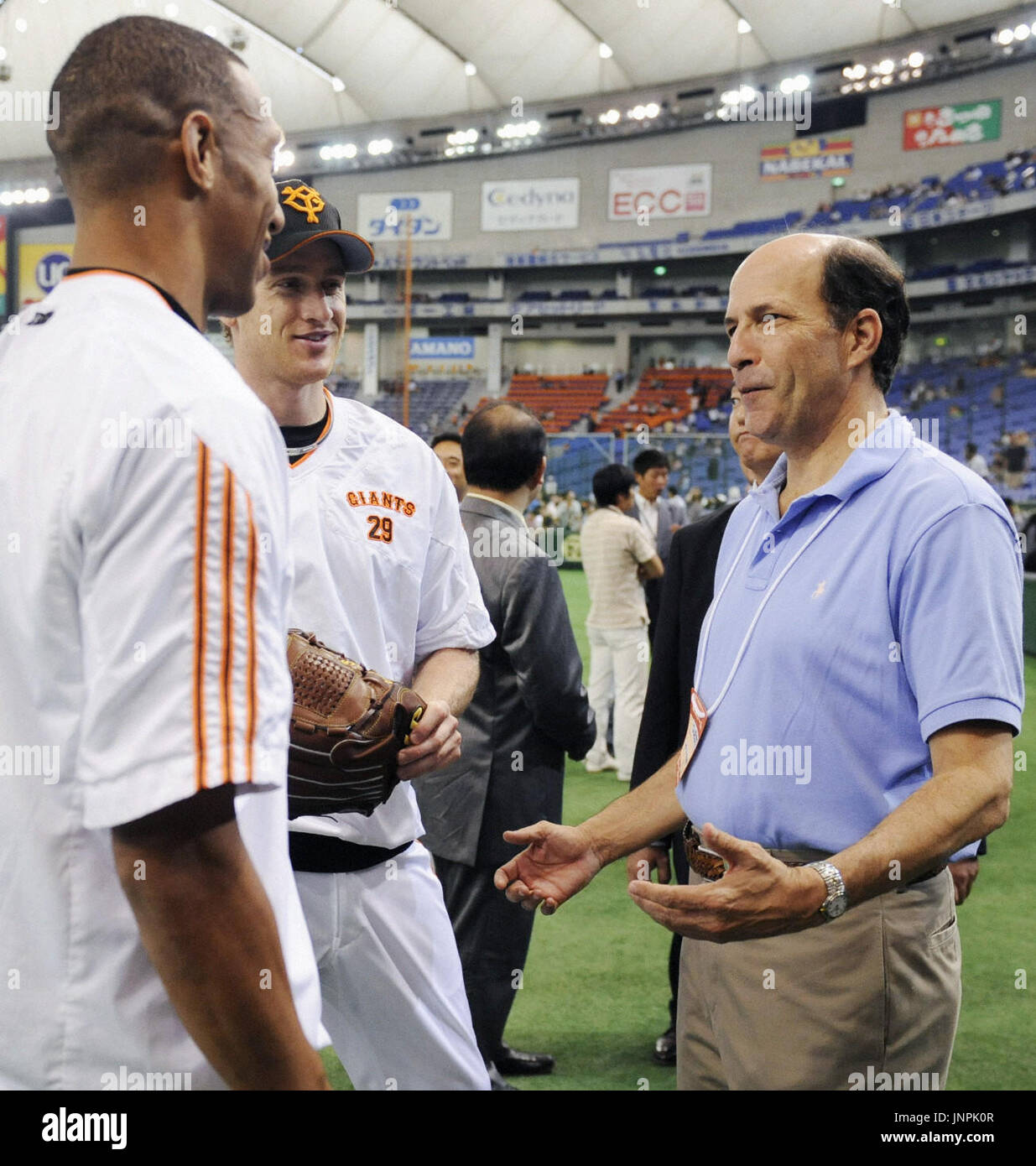 TOKYO, Japan - U.S. Ambassador to Japan John Roos (R) chats with ...