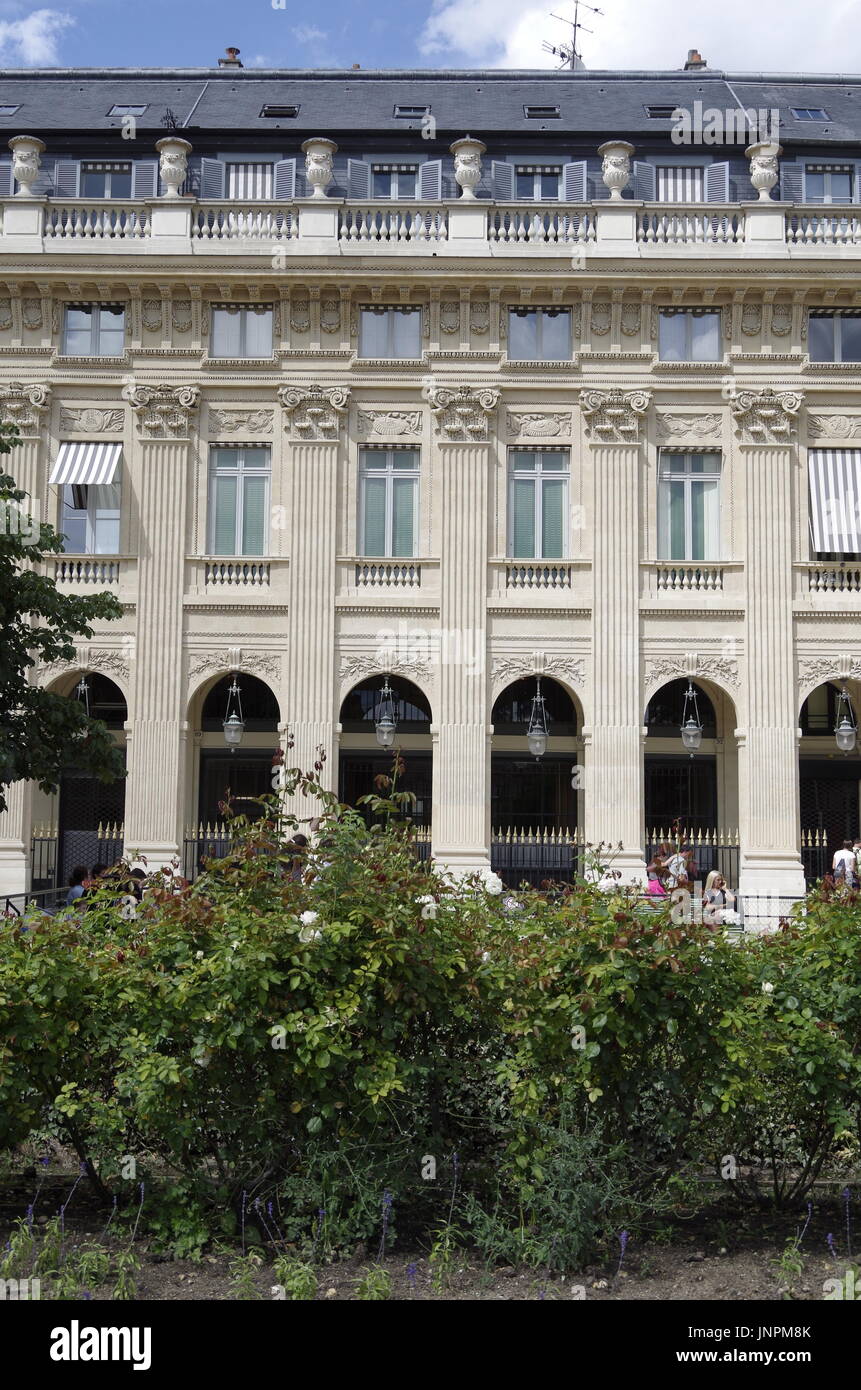 Paris, France, Palais Royal, details of the double colonnade Stock ...