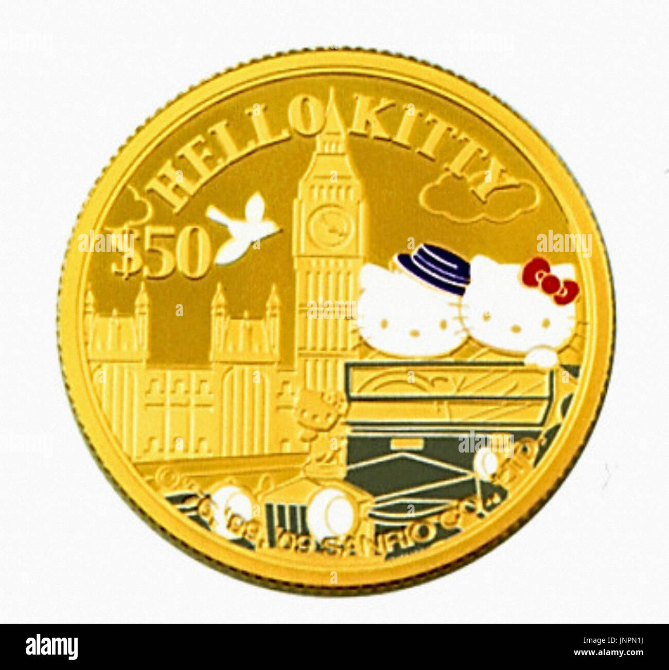 TOKYO, Japan - Photo shows a 126,000-yen gold coin bearing an image of ...