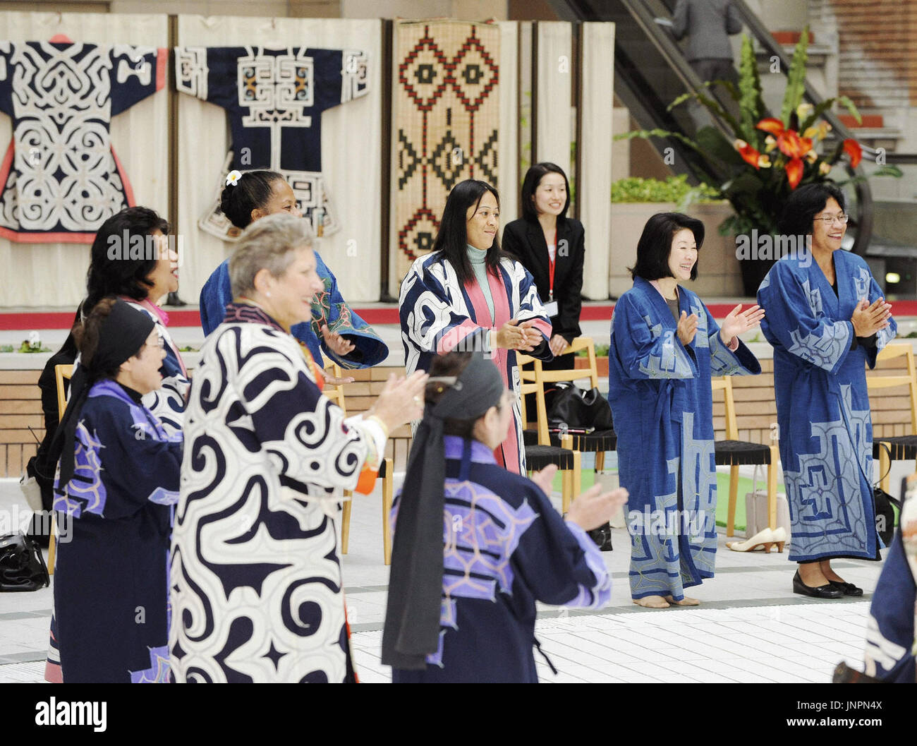 SHIMUKAPPU, Japan - Wives of leaders from Japan and 16 Pacific islands ...