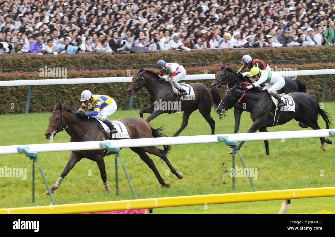 TOKYO, Japan - Second pick Logi Universe (L), jockeyed by Norihiro ...