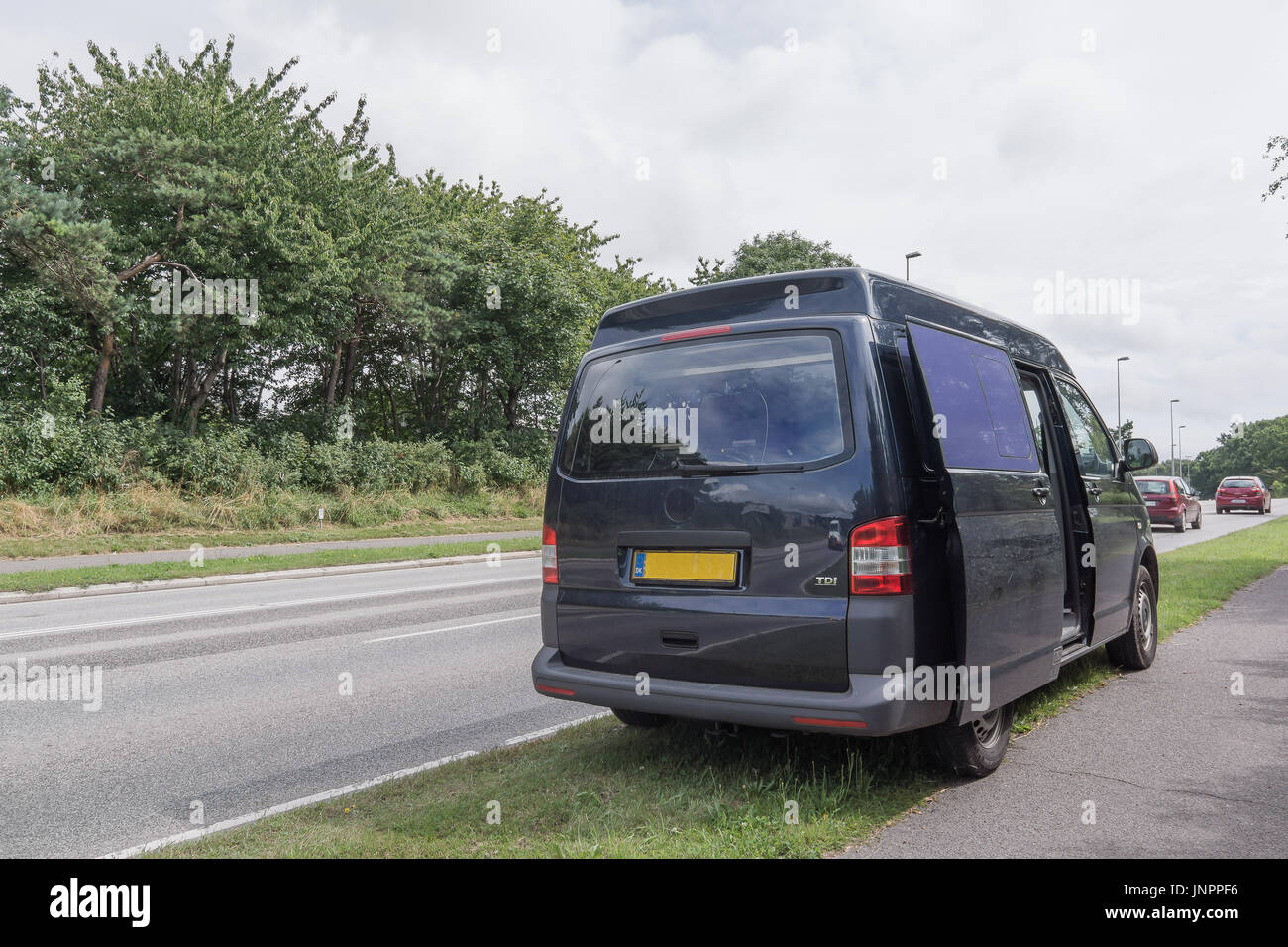 Surveilance of the traffic by a photo-wan, taking photos on a danish ...