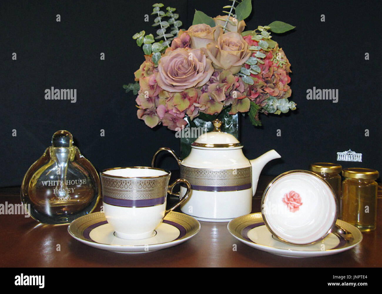PITTSBURGH, United States - Photo shows one of the tea sets and bottles ...