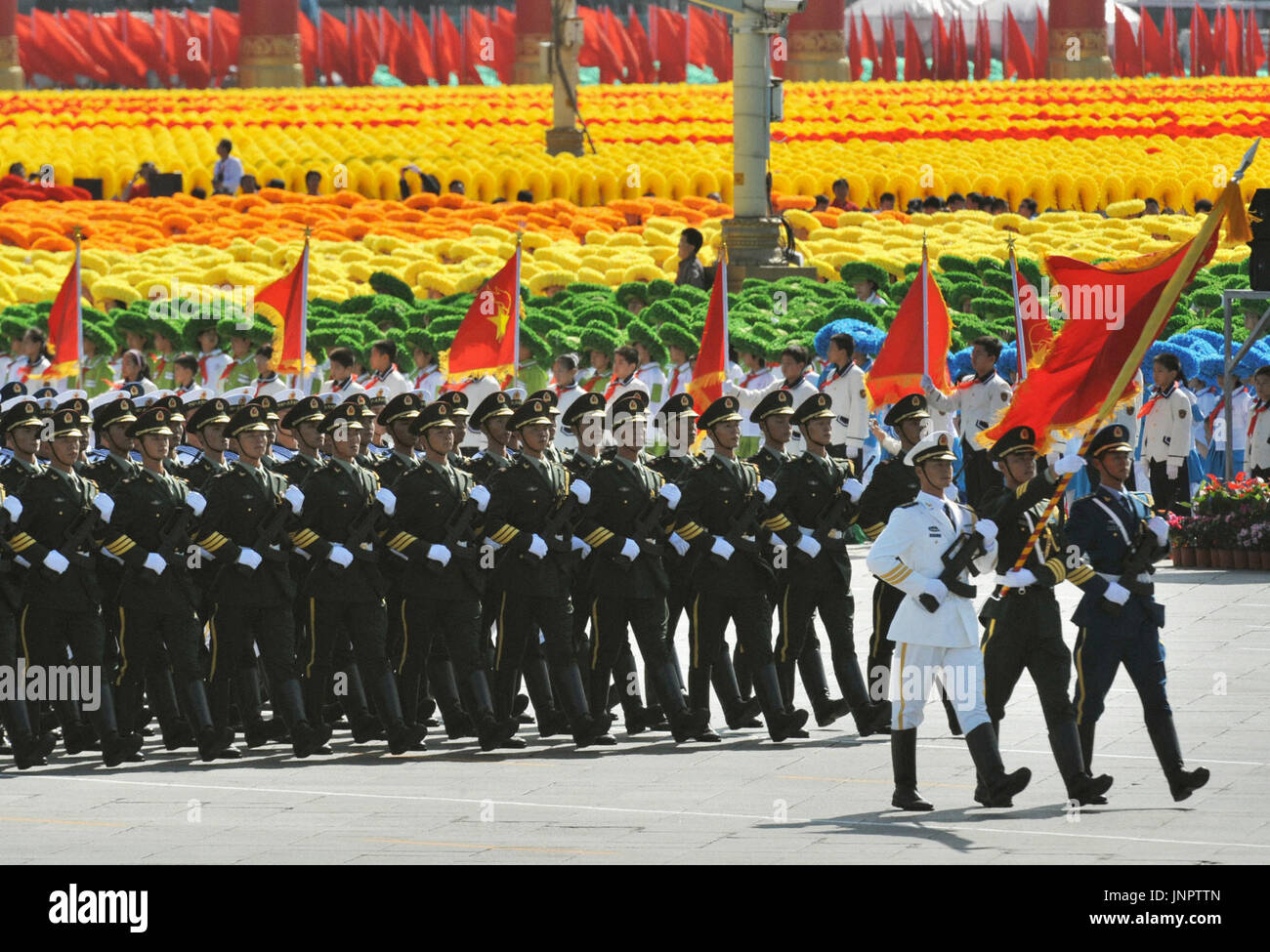 BEIJING, China - Chinese People's Liberation Army soldiers march during ...
