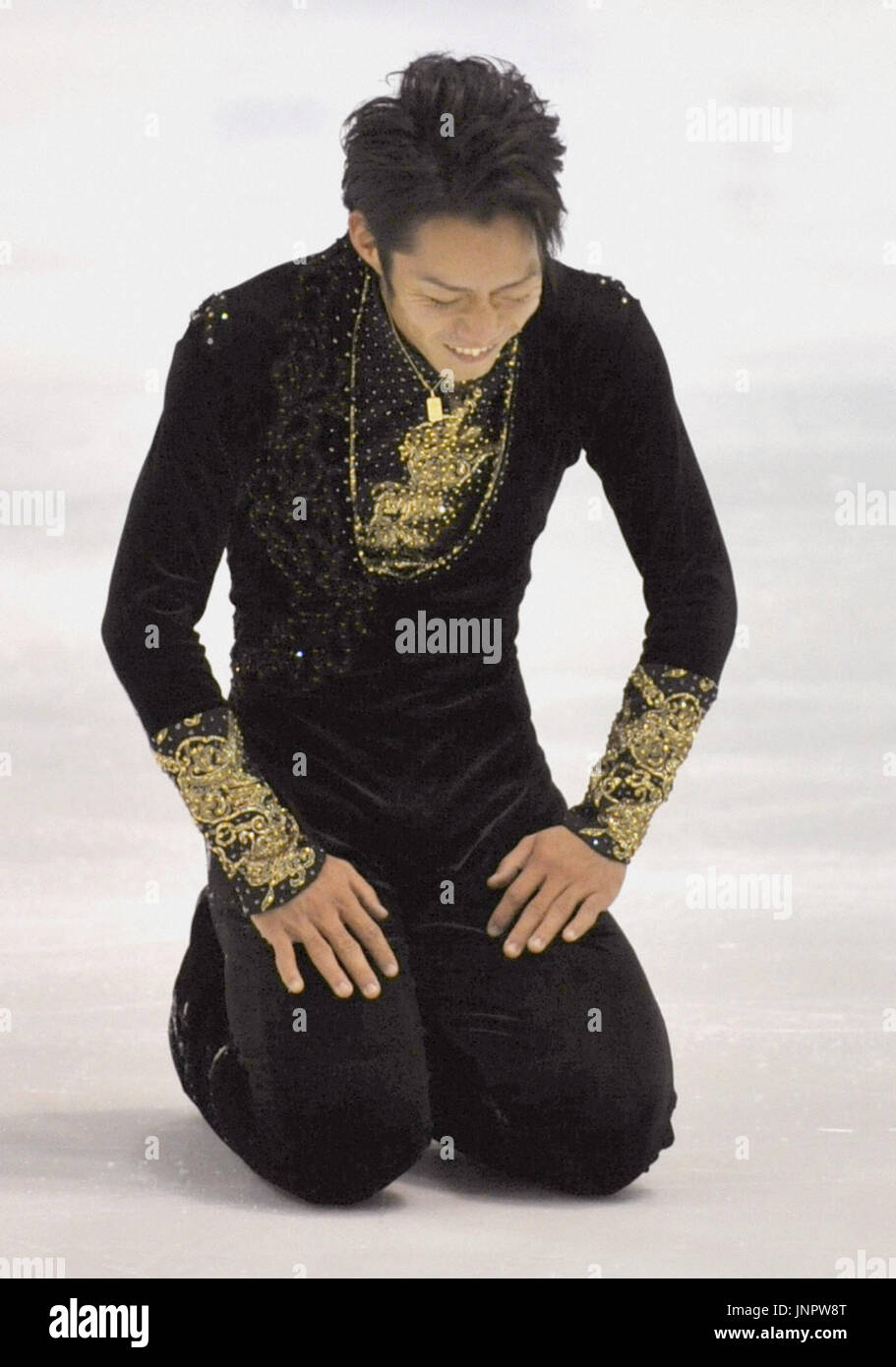 VANTAA, Finland - Japan's Daisuke Takahashi appears embarrassed after ...