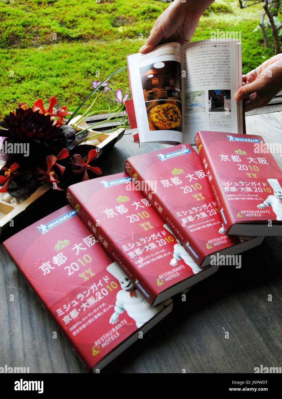 KYOTO, Japan - Photo shows copies of the Michelin guide for Kyoto and ...