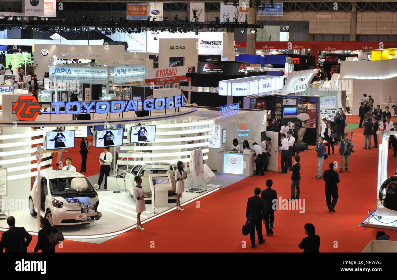CHIBA, Japan - Journalists look at new vehicles rolled out by ...