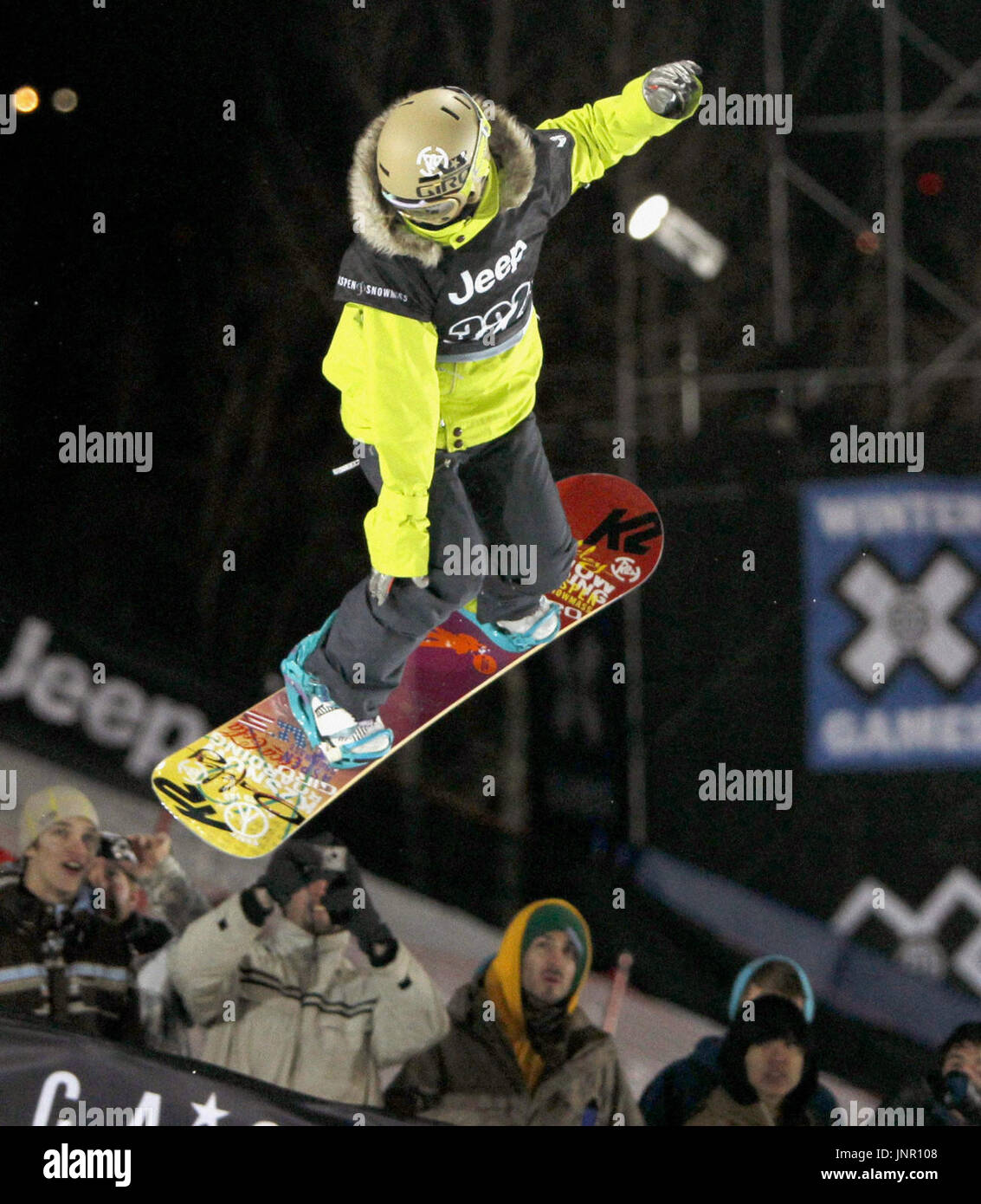 ASPEN, United States - Gretchen Bleiler of the United States flies ...