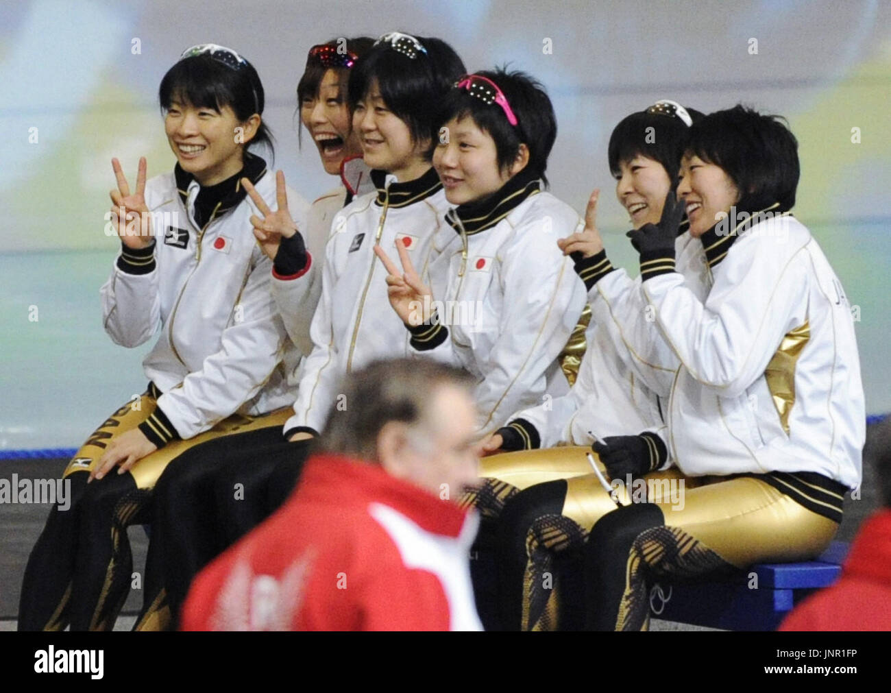 RICHMOND, Canada - Japanese female speed skaters -- (from L to R ...
