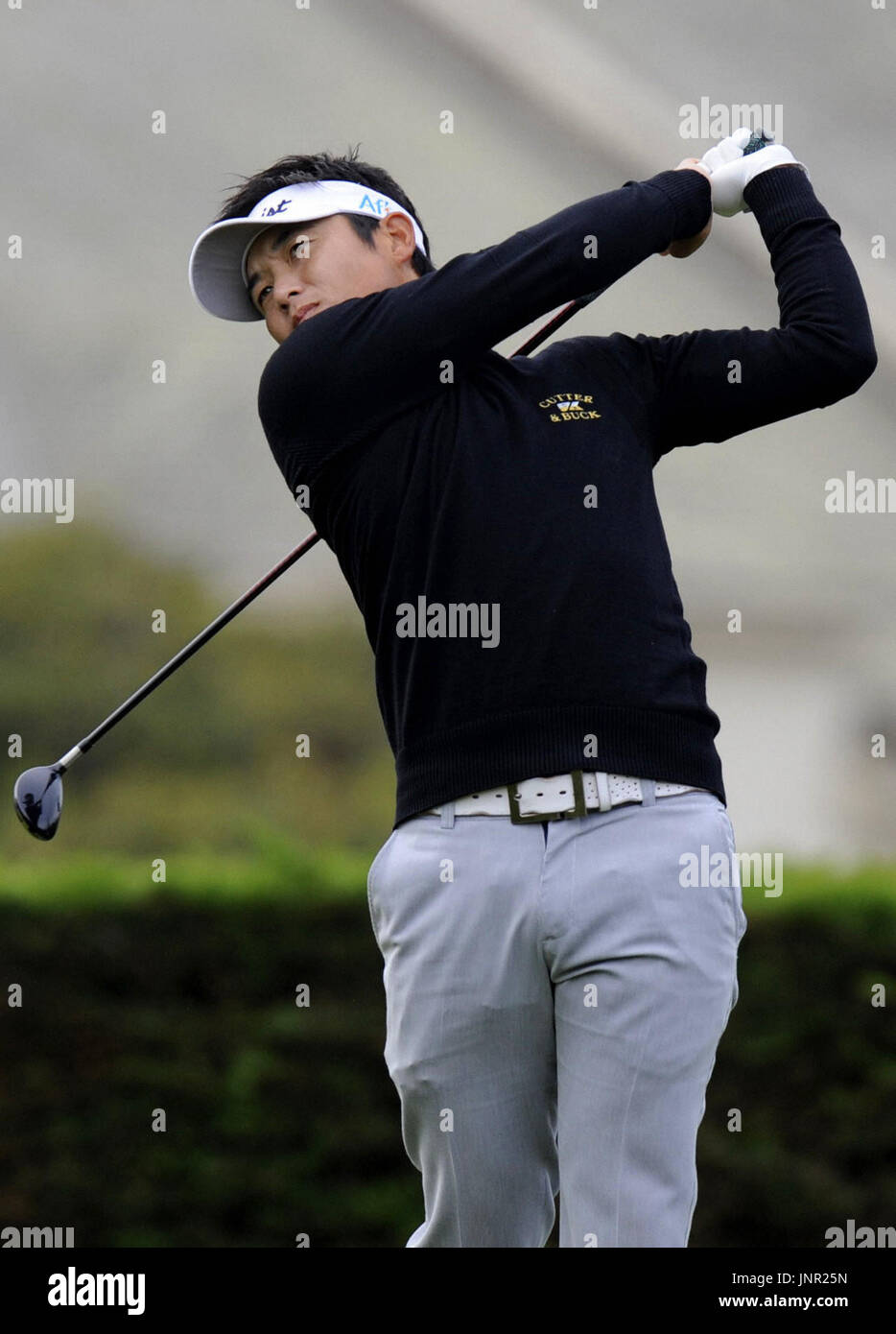 PEBBLE BEACH, United States - Japanese golfer Ryuji Imada tees off on ...