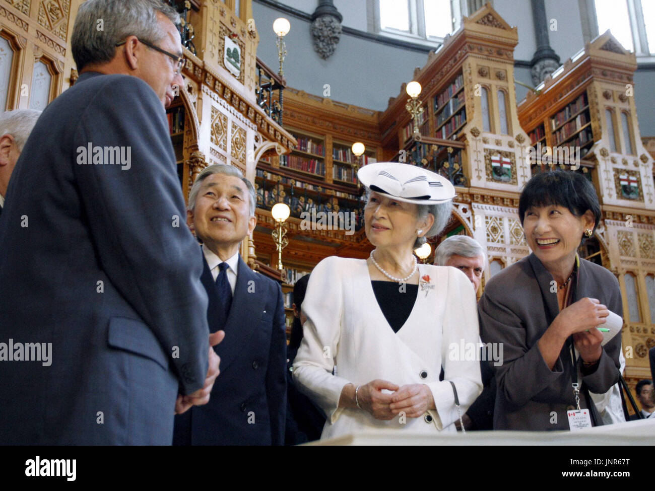 OTTAWA, Canada - Japanese Emperor Akihito (2nd from L) and Empress ...