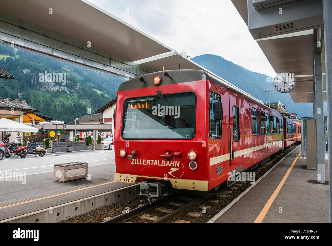 The Zillertalbahn mountain railway in the Austrian Tyrol that travels ...