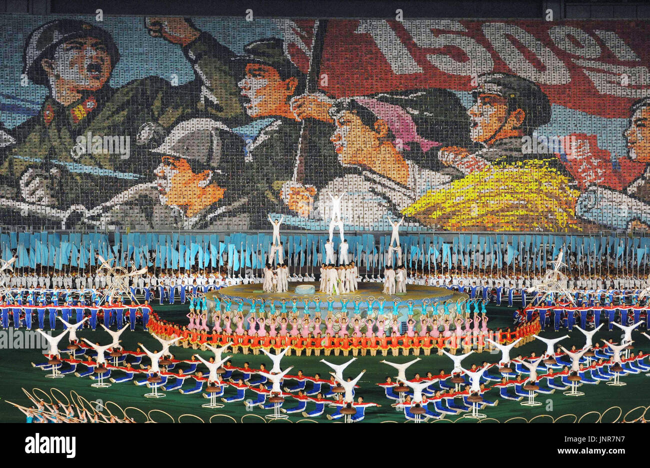 PYONGYANG, North Korea - North Korea's Arirang mass games began at May ...