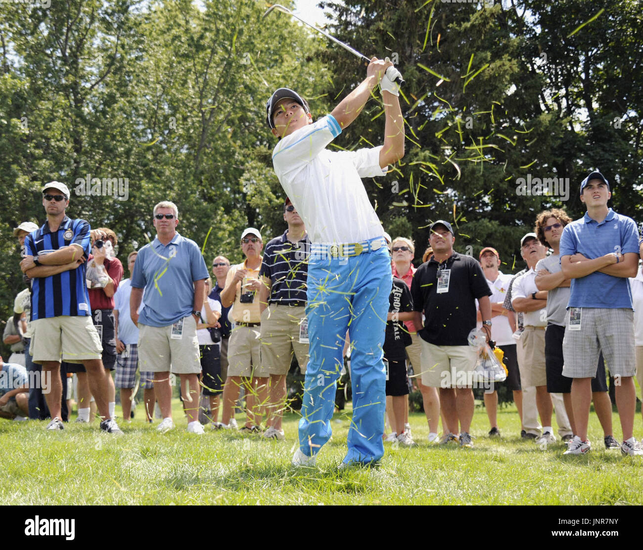 CHASKA, United States - Japanese teen golfer Ryo Ishikawa shoots from ...