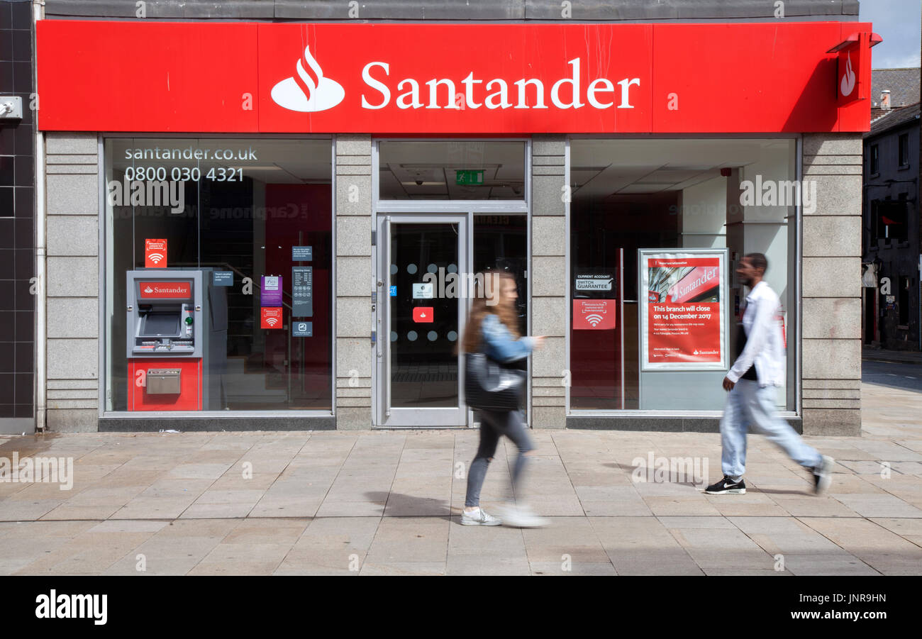 Santander bank in british high hi-res stock photography and images - Alamy