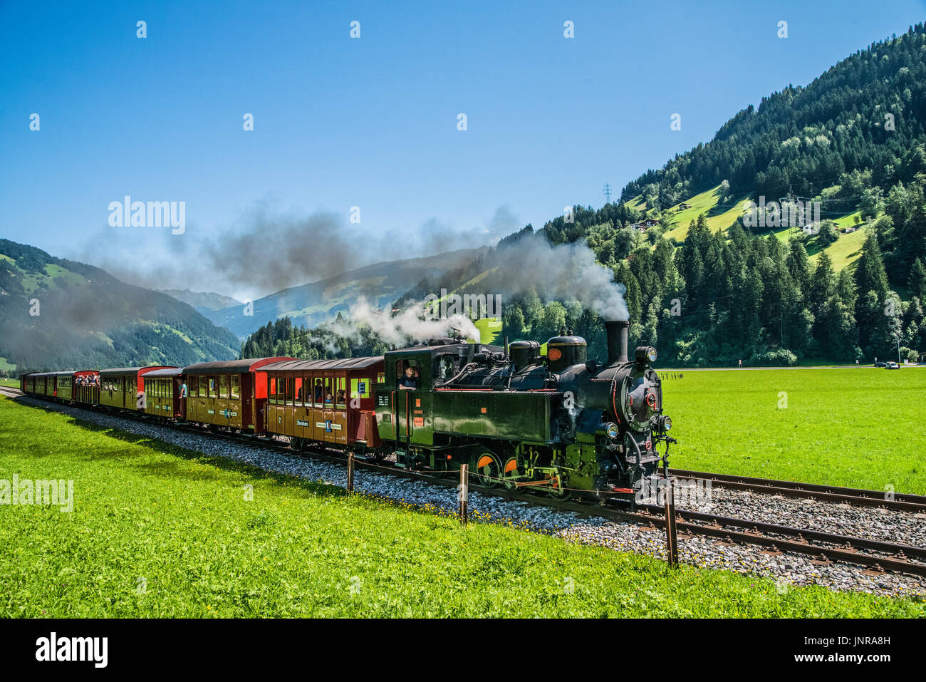The Zillertalbahn mountain steam railway in the Austrian Tyrol that ...