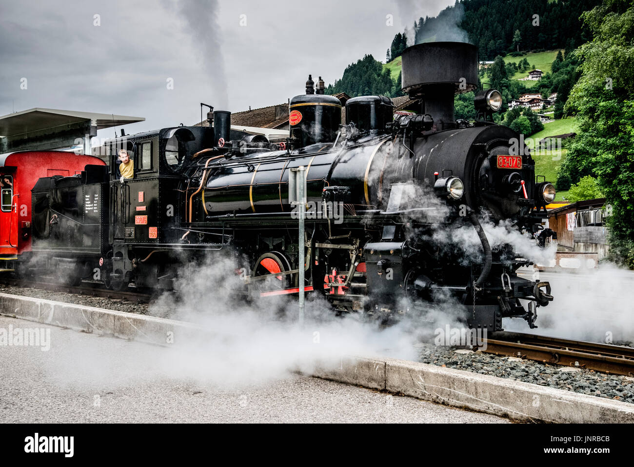 The Zillertalbahn mountain steam railway in the Austrian Tyrol that ...
