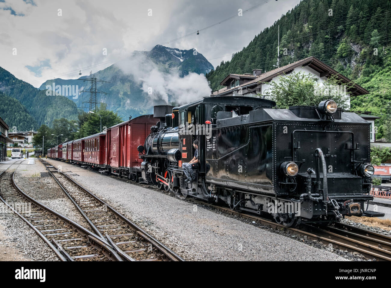 The Zillertalbahn mountain steam railway in the Austrian Tyrol that ...