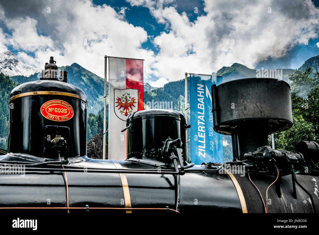 The Zillertalbahn mountain steam railway in the Austrian Tyrol that ...
