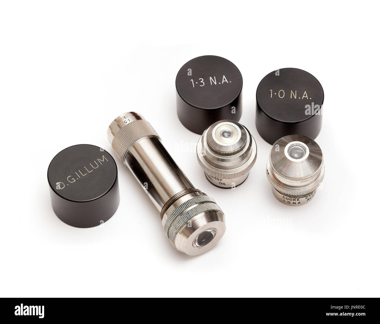 Cooke microscope darkground condensers Stock Photo - Alamy