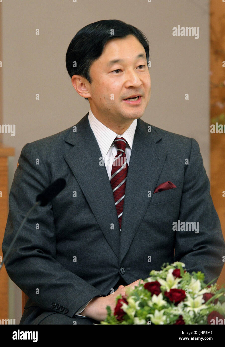 TOKYO, Japan - Japanese Crown Prince Naruhito speaks at a press ...