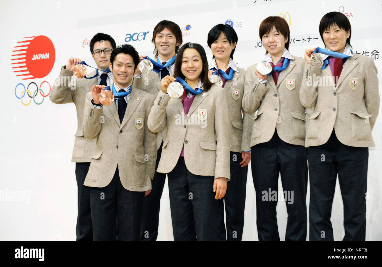 TOKYO, Japan - Japanese athletes who won medals in the Vancouver Winter ...