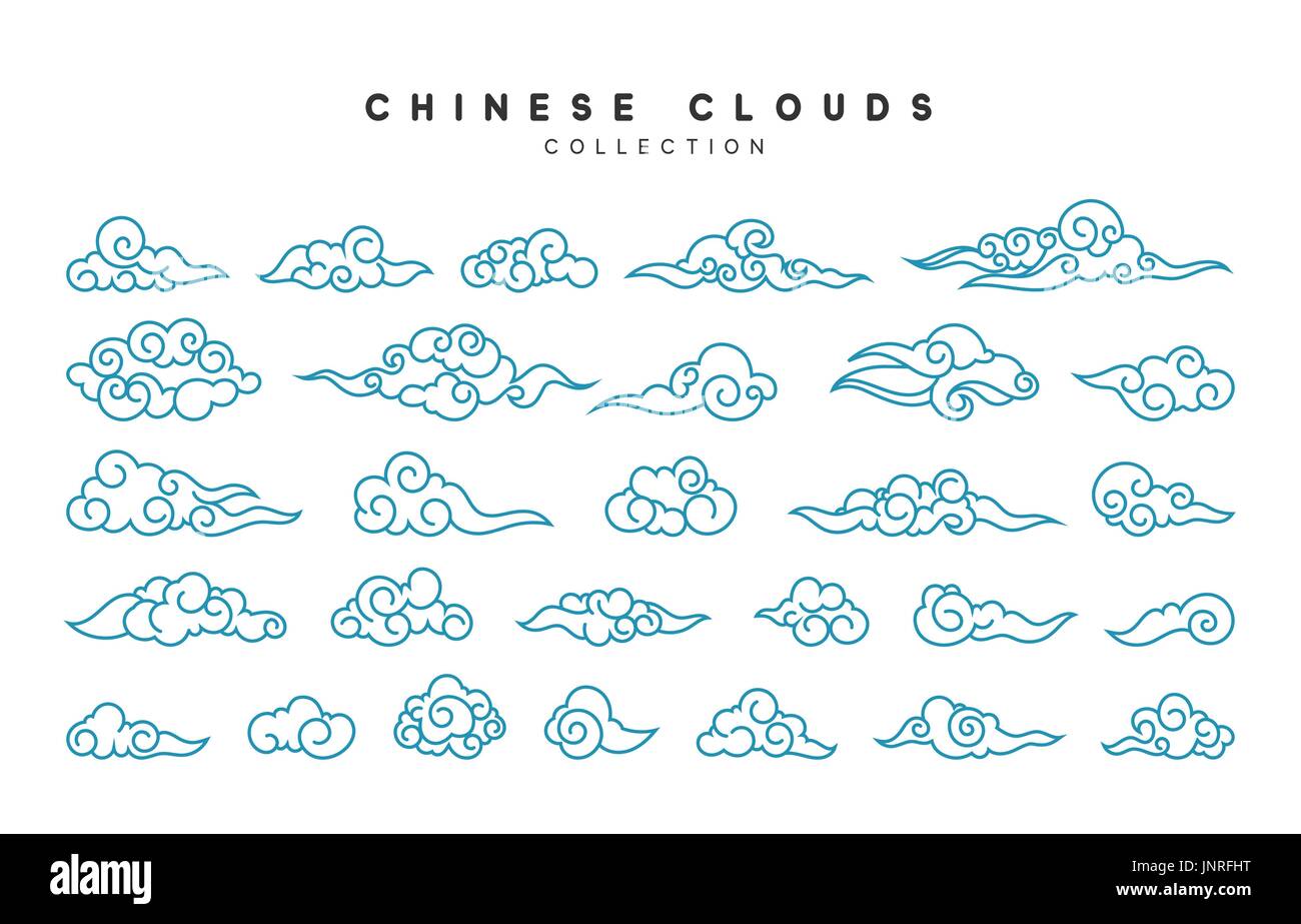 Japanese oriental clouds asian Cut Out Stock Images & Pictures - Alamy