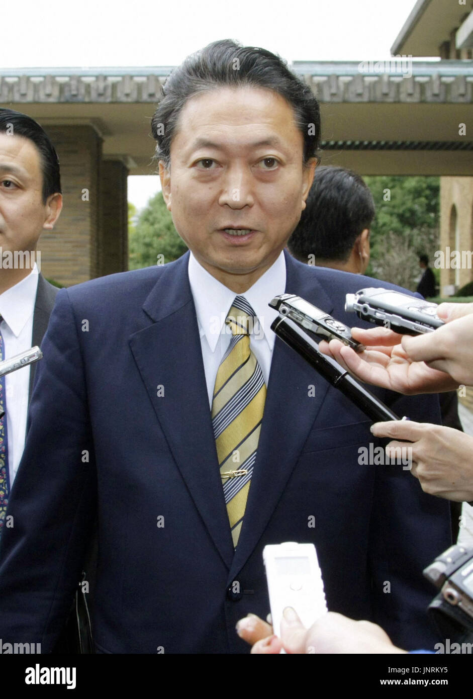 TOKYO, Japan - Prime Minister Yukio Hatoyama speaks to reporters in ...