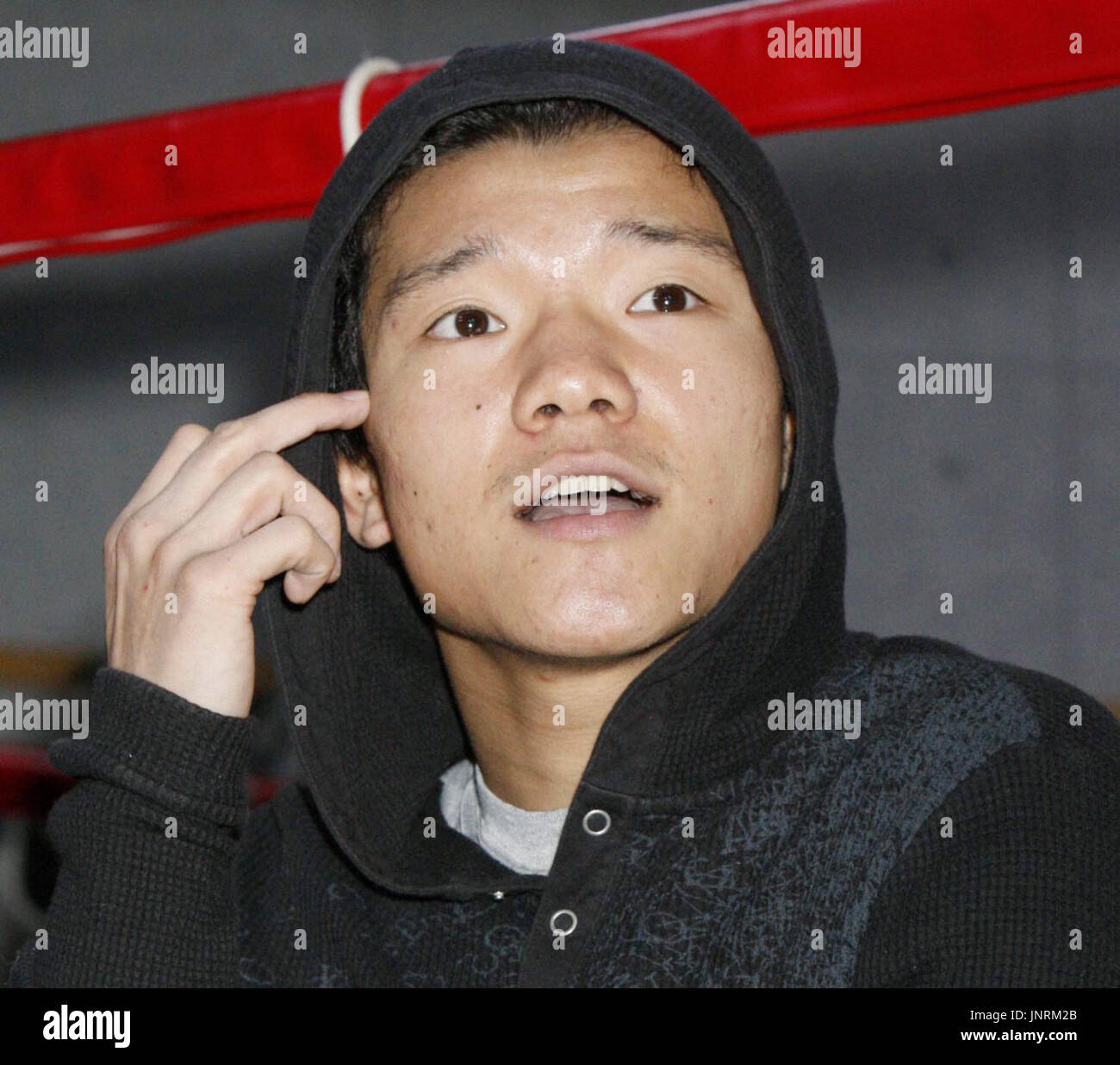 TOKYO, Japan - Japanese boxer Daiki Kameda speaks during a news ...