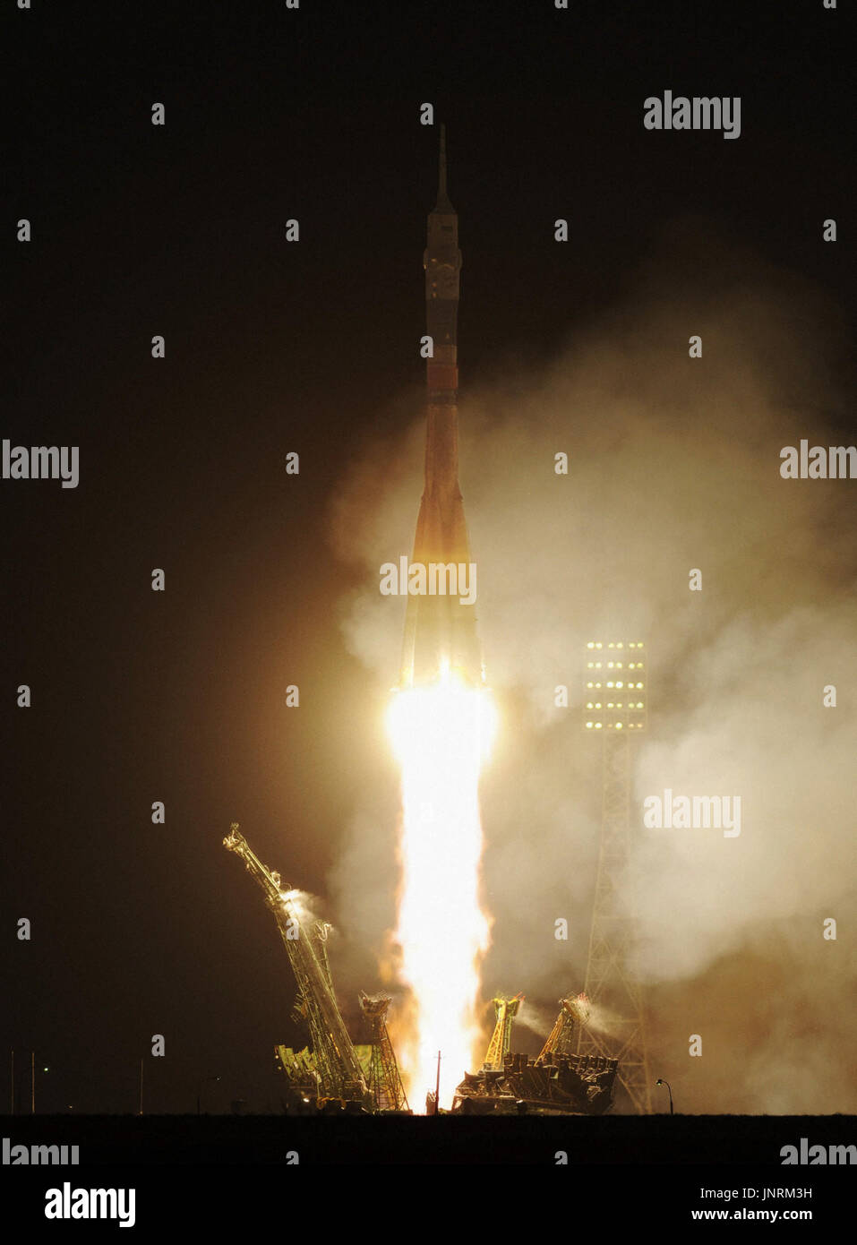 BAIKONUR, Kazakhstan - Russia's Soyuz TMA-17, carrying three astronauts ...