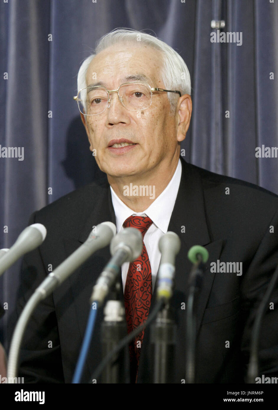 TOKYO, Japan - Central Japan Railway Co. President Masayuki Matsumoto speaks at a news ...