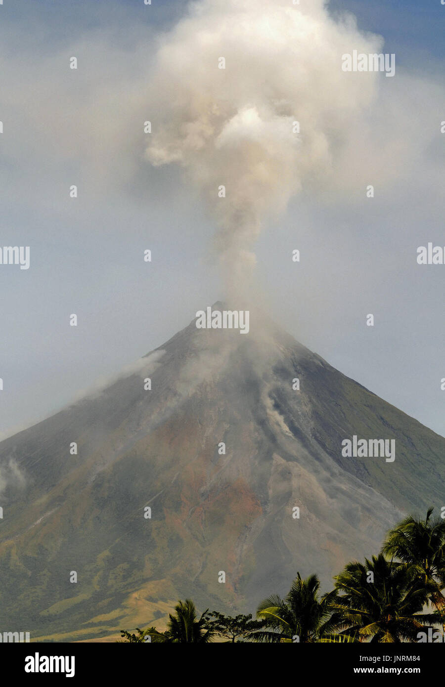 LEGAZPI, Philippines - Mt. Mayon volcano spews a column of ash and ...
