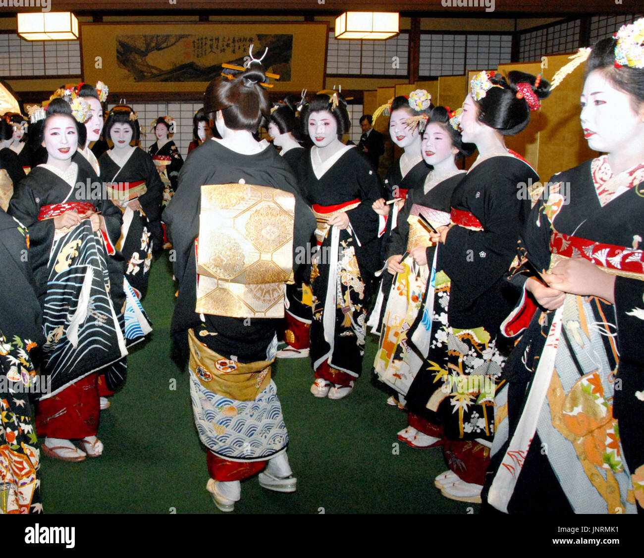 Kyoto Japan Traditional Geisha Entertainers Called Geiko And