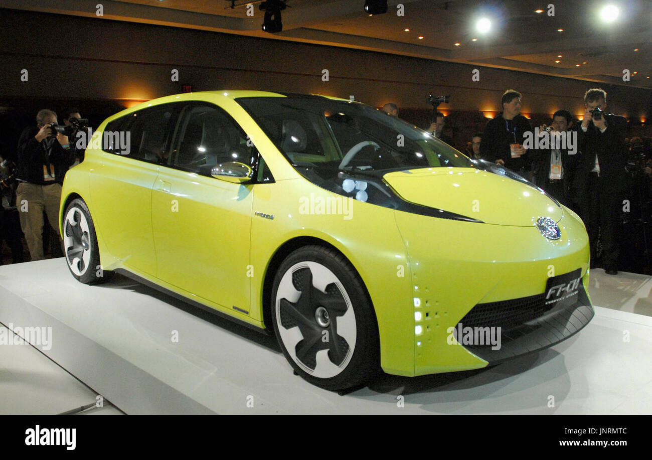 DETROIT, United States - People take photos of Toyota Motor Corp.'s new ...