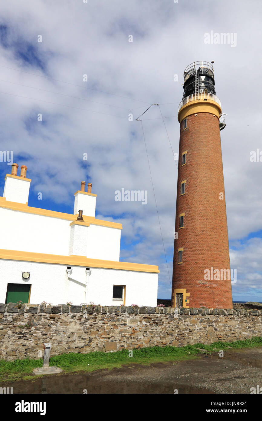 Butt of Lewis lighthouse at the northernmost point of the Isle of ...
