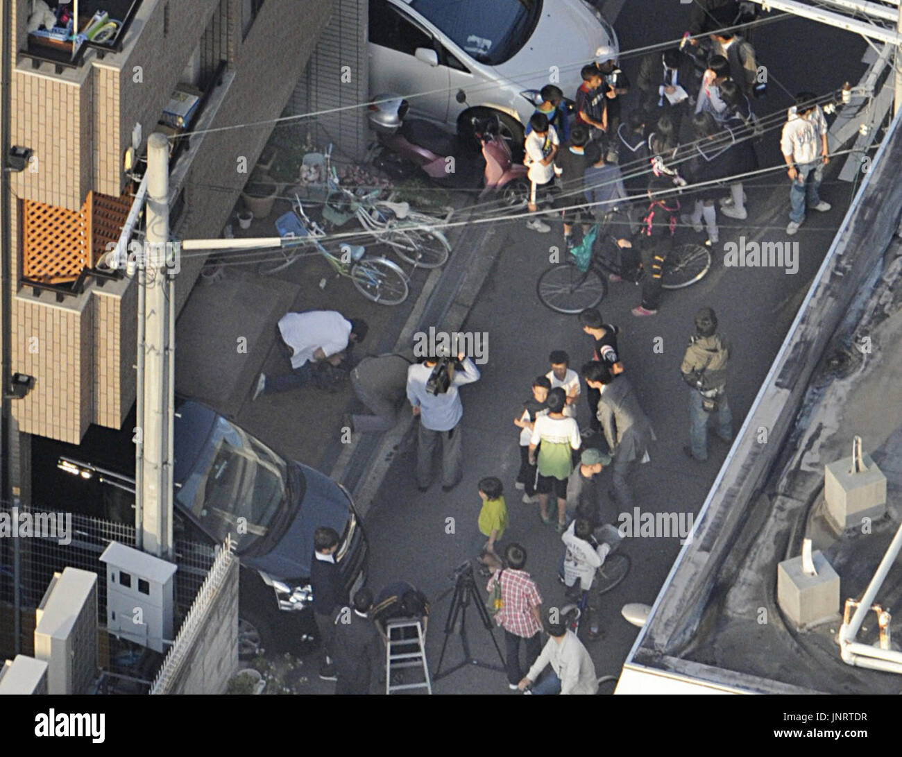 OSAKA, Japan - Photo shows a street in Osaka where an 8-year-old girl ...