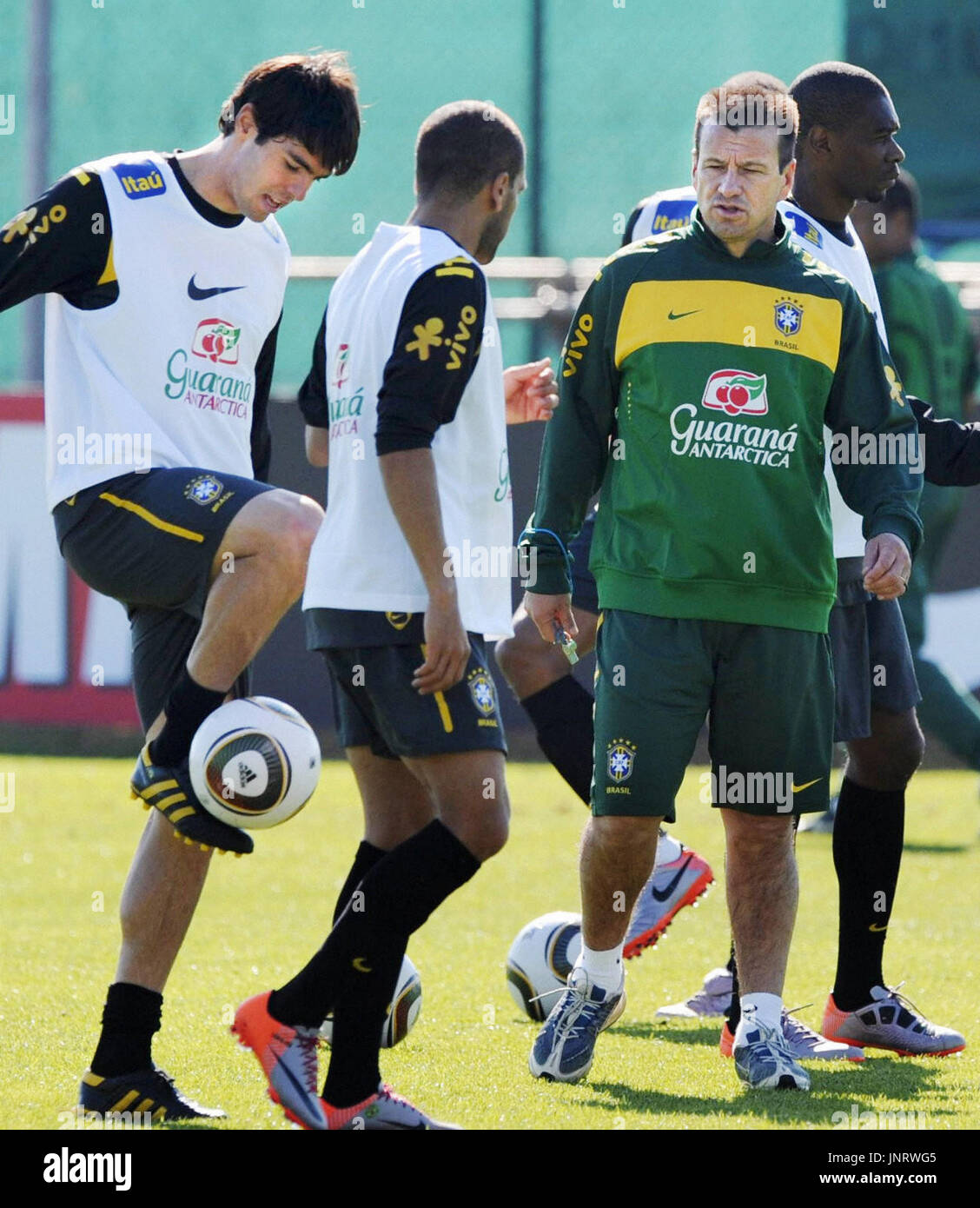 TOKYO, Japan - Brazil's World Cup coach Dunga (R) and midfielder Kaka ...