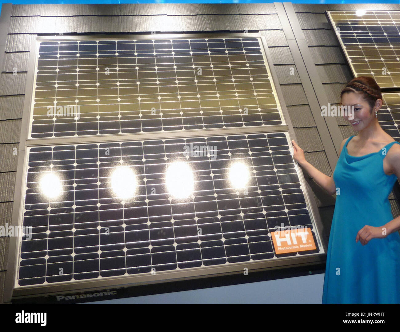 OSAKA, Japan - Photo shows a solar power generation system for homes ...