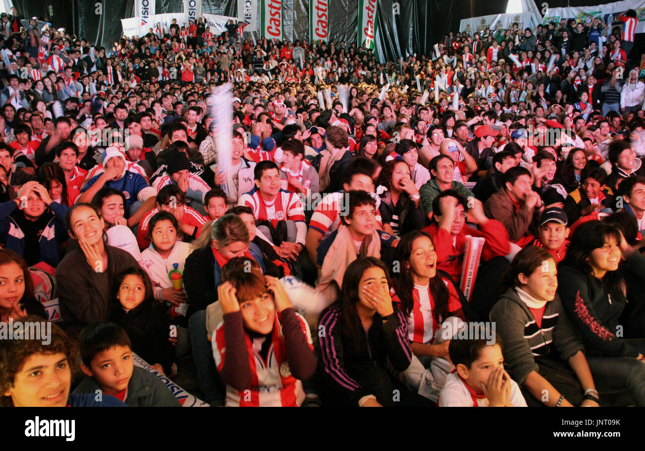 ASUNCION, Paraguay - People watch a World Cup second-round match ...
