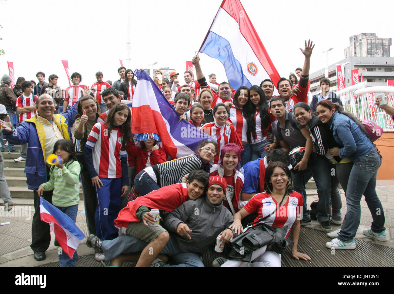 ASUNCION, Paraguay - Citizens in Asuncion celebrate Paraguay's victory ...